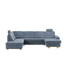 Kollektion Kraft Wohnlandschaft aus Mikrofaser Marc blau Ma&szlig;e (cm): B: 311 H: 85 T: 234.0 &raquo; M&ouml;bel Kraft