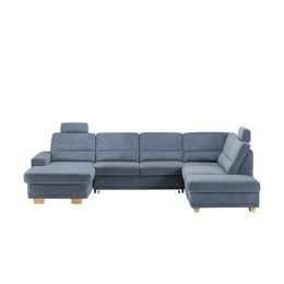 Kollektion Kraft Wohnlandschaft aus Mikrofaser Marc blau Ma&szlig;e (cm): B: 311 H: 85 T: 234.0 &raquo; M&ouml;bel Kraft