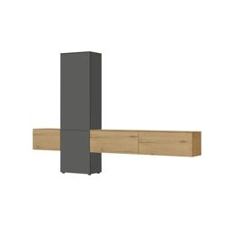 Content Wohnwand Style grau Ma&szlig;e (cm): B: 301 H: 205 T: 38.0 &raquo; M&ouml;bel Kraft
