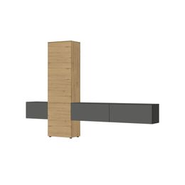 Content Wohnwand Style grau Ma&szlig;e (cm): B: 301 H: 205 T: 38.0 &raquo; M&ouml;bel Kraft