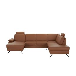 Kollektion Kraft Wohnlandschaft mit Sitz- und R&uuml;ckenbezug aus Leder Kathi braun Ma&szlig;e (cm): B: 314 H: 86 T: 235.0 &raquo; M&ouml;bel Kraft