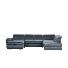 Kollektion Kraft Wohnlandschaft mit verschiedenen Funktionen Amanda blau Ma&szlig;e (cm): B: 379 H: 85 T: 260.0 &raquo; M&ouml;bel Kraft