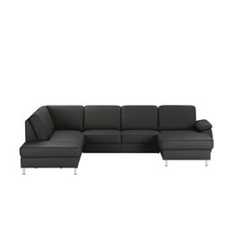 Kollektion Kraft Wohnlandschaft mit Sitz- und R&uuml;ckenbezug aus Leder Kathi schwarz Ma&szlig;e (cm): B: 309 H: 86 T: 235.0 &raquo; M&ouml;bel Kraft