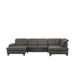Kollektion Kraft Wohnlandschaft Leder Jona grau Ma&szlig;e (cm): B: 368 H: 100 T: 194.0 &raquo; M&ouml;bel Kraft