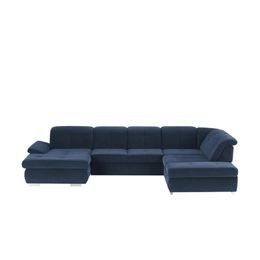 Kollektion Kraft Wohnlandschaft Mikrofaser blau Ma&szlig;e (cm): B: 371 H: 100 T: 260.0 &raquo; M&ouml;bel Kraft