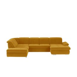 Kollektion Kraft Wohnlandschaft Mikrofaser gelb Ma&szlig;e (cm): B: 371 H: 100 T: 260.0 &raquo; M&ouml;bel Kraft