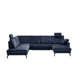 Kollektion Kraft Wohnlandschaft aus Mikrofaser Grace blau Ma&szlig;e (cm): B: 332 H: 89 T: 220.0 &raquo; M&ouml;bel Kraft
