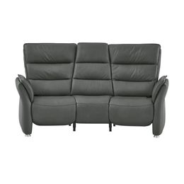 Hukla Trapezsofa Echtleder Corina grau Ma&szlig;e (cm): B: 202 H: 112 T: 120.0 &raquo; M&ouml;bel Kraft