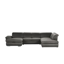Kollektion Kraft Wohnlandschaft mit verschiedenen Funktionen Amanda grau Ma&szlig;e (cm): B: 379 H: 85 T: 260.0 &raquo; M&ouml;bel Kraft