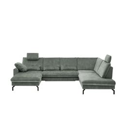 Kollektion Kraft Wohnlandschaft aus Mikrofaser Grace t&uuml;rkis/petrol Ma&szlig;e (cm): B: 332 H: 89 T: 220.0 &raquo; M&ouml;bel Kraft