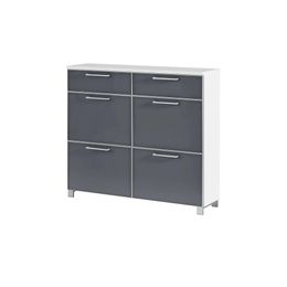 M&ouml;bel Kraft Schuhschrank grau Ma&szlig;e (cm): B: 121 H: 108 T: 31.0 &raquo; M&ouml;bel Kraft