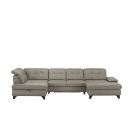Kollektion Kraft Wohnlandschaft Leder Jona grau Ma&szlig;e (cm): B: 368 H: 100 T: 194.0 &raquo; M&ouml;bel Kraft