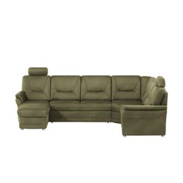 Kollektion Kraft Wohnlandschaft aus Mikrofaser Edda gr&uuml;n Ma&szlig;e (cm): B: 309 H: 96 T: 227.0 &raquo; M&ouml;bel Kraft