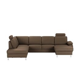 Kollektion Kraft Wohnlandschaft mit Sitz- und R&uuml;ckenbezug aus Leder Kathi braun Ma&szlig;e (cm): B: 309 H: 86 T: 235.0 &raquo; M&ouml;bel Kraft