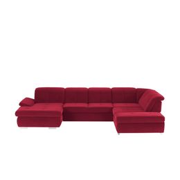 Kollektion Kraft Wohnlandschaft Mikrofaser rot Ma&szlig;e (cm): B: 371 H: 100 T: 260.0 &raquo; M&ouml;bel Kraft