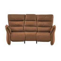Hukla Trapezsofa Echtleder Corina braun Ma&szlig;e (cm): B: 202 H: 112 T: 120.0 &raquo; M&ouml;bel Kraft