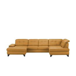 Kollektion Kraft Wohnlandschaft Leder Jona gelb Ma&szlig;e (cm): B: 368 H: 100 T: 194.0 &raquo; M&ouml;bel Kraft