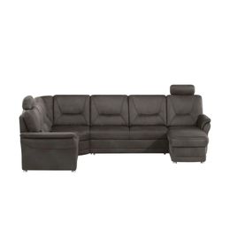 Kollektion Kraft Wohnlandschaft aus Mikrofaser Edda grau Ma&szlig;e (cm): B: 310 H: 96 T: 228.0 &raquo; M&ouml;bel Kraft