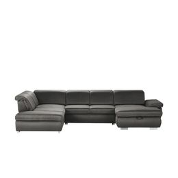 Kollektion Kraft Wohnlandschaft mit verschiedenen Funktionen Amanda grau Ma&szlig;e (cm): B: 379 H: 85 T: 260.0 &raquo; M&ouml;bel Kraft