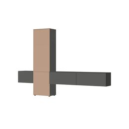 Content Wohnwand Style rot Ma&szlig;e (cm): B: 301 H: 205 T: 38.0 &raquo; M&ouml;bel Kraft