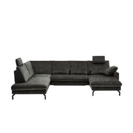 Kollektion Kraft Wohnlandschaft aus Mikrofaser Grace grau Ma&szlig;e (cm): B: 332 H: 89 T: 220.0 &raquo; M&ouml;bel Kraft
