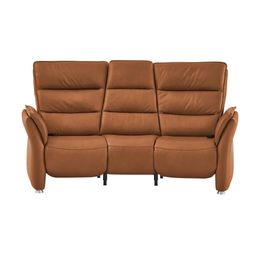 Hukla Trapezsofa Echtleder Corina braun Ma&szlig;e (cm): B: 202 H: 112 T: 120.0 &raquo; M&ouml;bel Kraft