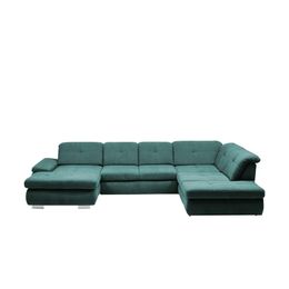 Kollektion Kraft Wohnlandschaft Flachgewebe Affair t&uuml;rkis/petrol Ma&szlig;e (cm): B: 371 H: 100 T: 260.0 &raquo; M&ouml;bel Kraft
