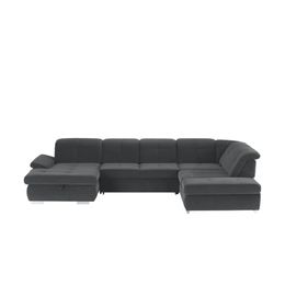 Kollektion Kraft Wohnlandschaft Mikrofaser grau Ma&szlig;e (cm): B: 371 H: 100 T: 260.0 &raquo; M&ouml;bel Kraft