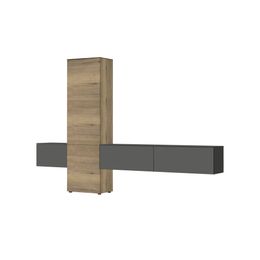 Content Wohnwand Style holzfarben Ma&szlig;e (cm): B: 301 H: 205 T: 38.0 &raquo; M&ouml;bel Kraft