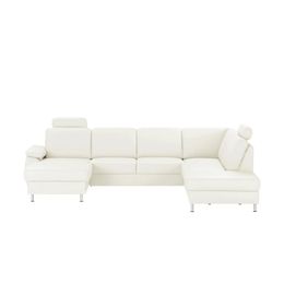Kollektion Kraft Wohnlandschaft mit Sitz- und R&uuml;ckenbezug aus Leder Kathi wei&szlig; Ma&szlig;e (cm): B: 309 H: 86 T: 235.0 &raquo; M&ouml;bel Kraft