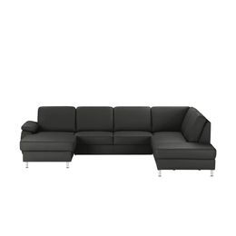 Kollektion Kraft Wohnlandschaft mit Sitz- und R&uuml;ckenbezug aus Leder Kathi schwarz Ma&szlig;e (cm): B: 309 H: 86 T: 235.0 &raquo; M&ouml;bel Kraft