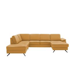 Kollektion Kraft Wohnlandschaft mit Sitz- und R&uuml;ckenbezug aus Leder Kathi gelb &raquo; M&ouml;bel Kraft