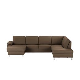 Kollektion Kraft Wohnlandschaft mit Sitz- und R&uuml;ckenbezug aus Leder Kathi braun Ma&szlig;e (cm): B: 309 H: 86 T: 235.0 &raquo; M&ouml;bel Kraft