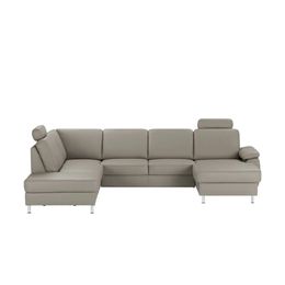 Kollektion Kraft Wohnlandschaft mit Sitz- und R&uuml;ckenbezug aus Leder Kathi grau Ma&szlig;e (cm): B: 309 H: 86 T: 235.0 &raquo; M&ouml;bel Kraft