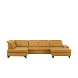 Kollektion Kraft Wohnlandschaft Leder Jona gelb Ma&szlig;e (cm): B: 368 H: 100 T: 194.0 &raquo; M&ouml;bel Kraft