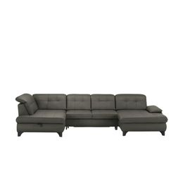 Kollektion Kraft Wohnlandschaft Leder Jona grau Ma&szlig;e (cm): B: 368 H: 100 T: 194.0 &raquo; M&ouml;bel Kraft