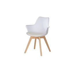 M&ouml;bel Kraft Schalenstuhl mit Armlehnen wei&szlig; Ma&szlig;e (cm): B: 57 H: 83 T: 60.0 &raquo; M&ouml;bel Kraft