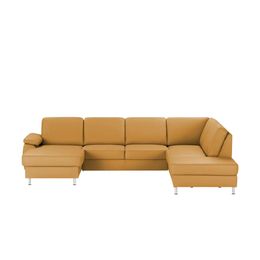 Kollektion Kraft Wohnlandschaft mit Sitz- und R&uuml;ckenbezug aus Leder Kathi orange Ma&szlig;e (cm): B: 309 H: 86 T: 235.0 &raquo; M&ouml;bel Kraft