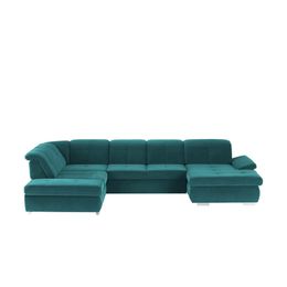 Kollektion Kraft Wohnlandschaft Mikrofaser t&uuml;rkis/petrol Ma&szlig;e (cm): B: 371 H: 100 T: 260.0 &raquo; M&ouml;bel Kraft