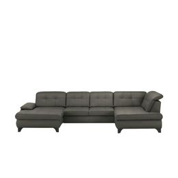 Kollektion Kraft Wohnlandschaft Leder Jona grau Ma&szlig;e (cm): B: 368 H: 100 T: 194.0 &raquo; M&ouml;bel Kraft