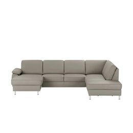 Kollektion Kraft Wohnlandschaft mit Sitz- und R&uuml;ckenbezug aus Leder Kathi grau Ma&szlig;e (cm): B: 309 H: 86 T: 235.0 &raquo; M&ouml;bel Kraft