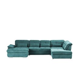 M&ouml;bel Kraft Wohnlandschaft mit Funktion t&uuml;rkis/petrol Ma&szlig;e (cm): B: 374 &raquo; M&ouml;bel Kraft