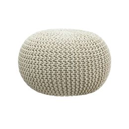 CS Schmal como Pouf Strick creme Ma&szlig;e (cm): H: 38 &Oslash;: 50.0 &raquo; M&ouml;bel Kraft
