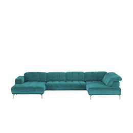 Kollektion Kraft Wohnlandschaft Sarina t&uuml;rkis/petrol Ma&szlig;e (cm): B: 383 H: 75 T: 212.0 &raquo; M&ouml;bel Kraft