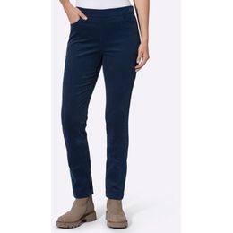 Heine Damen Cordhosedunkelblau, Gr. 48, unifarben, 98% Baumwolle, 2% Elasthan, Hosen