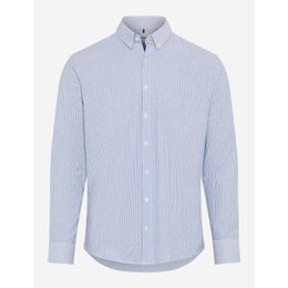 Brax Herren Hemd Style DANIEL steel blue, Blau, Gr. L