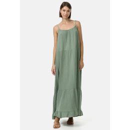 PM SELECTED Damen &Auml;rmeloses Sommer Maxi Musselinkleid mit R&uuml;schen in A Linie Einheitsgr&ouml;&szlig;e PM48