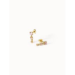 PURELEI Pink Glamour Ohrringe mit Zirkonia Steinen