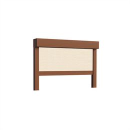 Au&szlig;enrollo Tuch Beige, Eckig 90&deg; Basic, Lehmbraun &auml;hnlich RAL 8003, 900 x 600 mm, tageslichtdurchl&auml;ssig, individuell konfigurieren