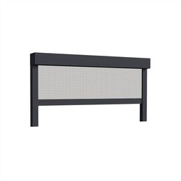 Au&szlig;enrollo Hellgrau, Eckig 90&deg; Kasten 95 x 95 mm, Rahmen Anthrazit RAL 7016, 1200 x 600 mm, 120 cm Basic Antrieb rechts, individuell konfigurieren